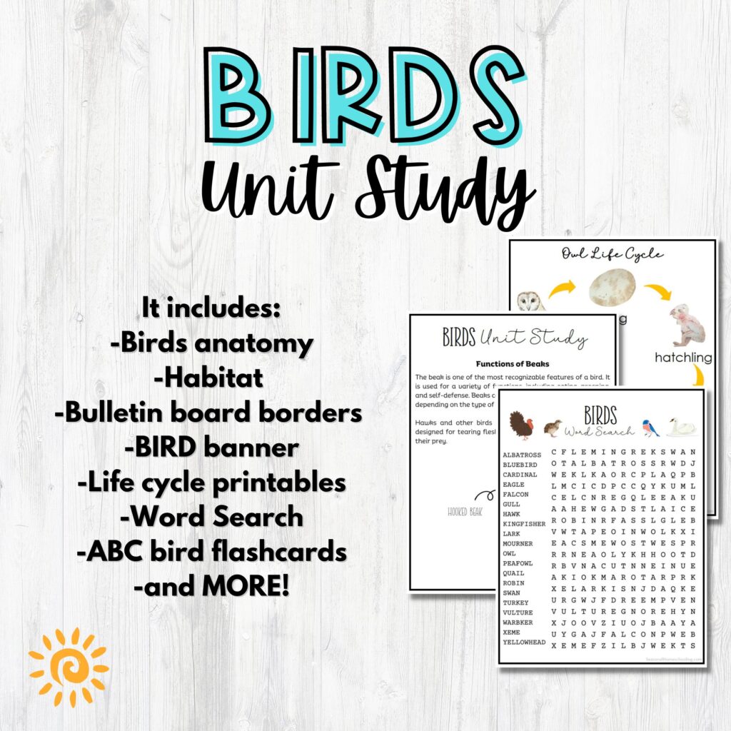 Avian Wonders: Comprehensive Bird Unit Study