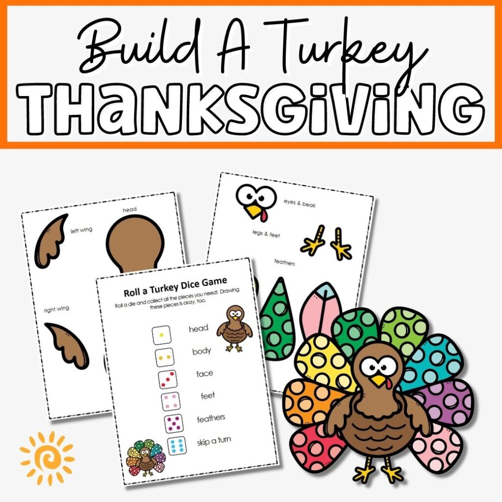 Build A Turkey + Writing Papers - Thanksgiving Craft & Game