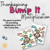 Turkey Bump Dice Game with Multiplication Up to 12