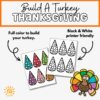 Build A Turkey + Writing Papers - Thanksgiving Craft & Game