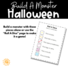 Printable Build-a-Monster Halloween Craft