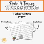 Build A Turkey + Writing Papers - Thanksgiving Craft & Game