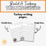 Build A Turkey + Writing Papers - Thanksgiving Craft & Game