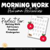 Morning Work - Autumn Theme - Apples