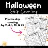 Skip Counting Practice for Halloween