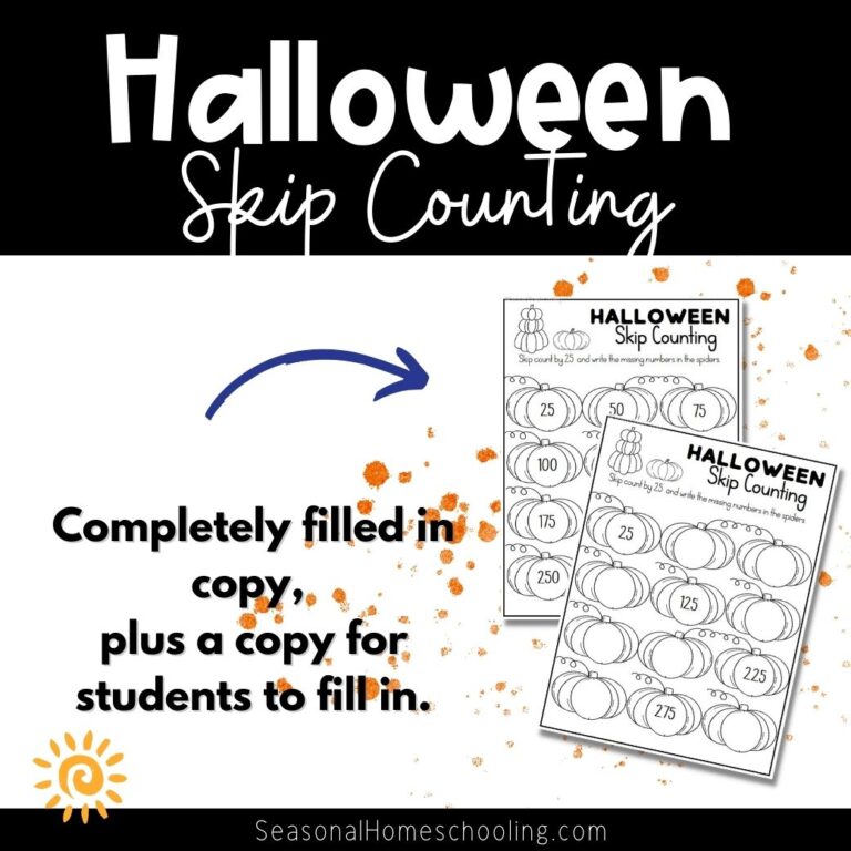 Skip Counting Practice for Halloween
