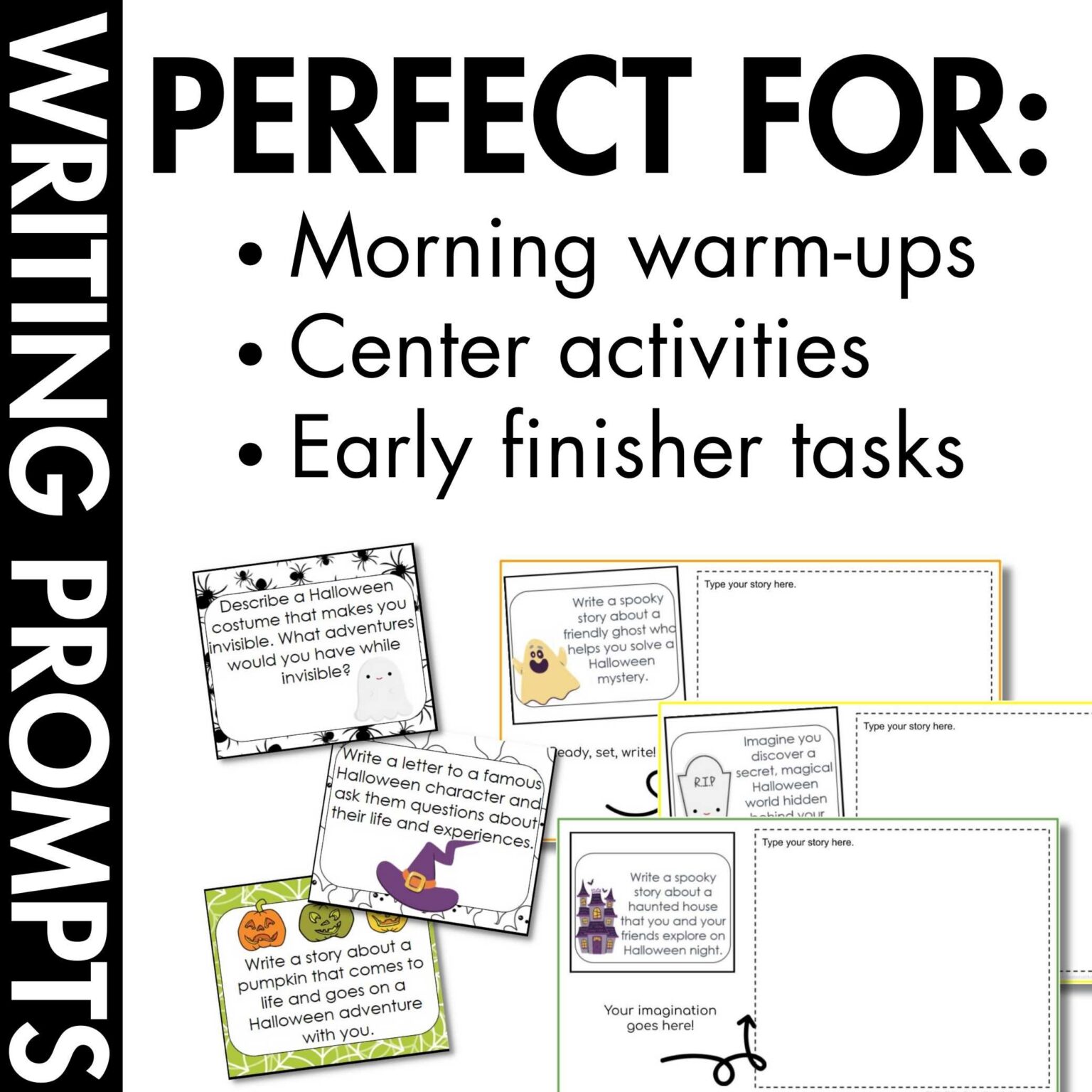 Halloween Writing Prompts | Creative Writing PDF & Google Slides