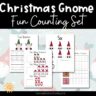 Christmas Gnome Math | Count, Trace, and Write Numbers 1–10 Worksheets