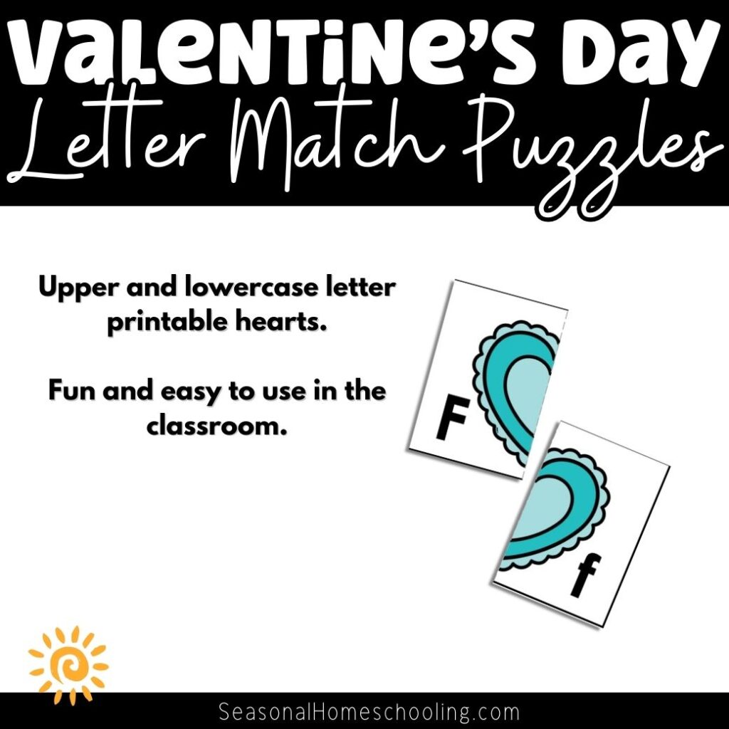 Valentine's Day Letter Matching Puzzles