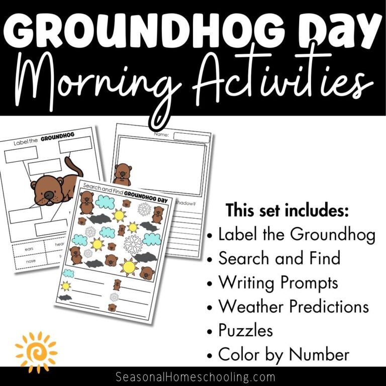 Groundhog Day Activities Set
