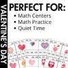 Valentine's Day Missing Number Clip Cards | Math Center Activity