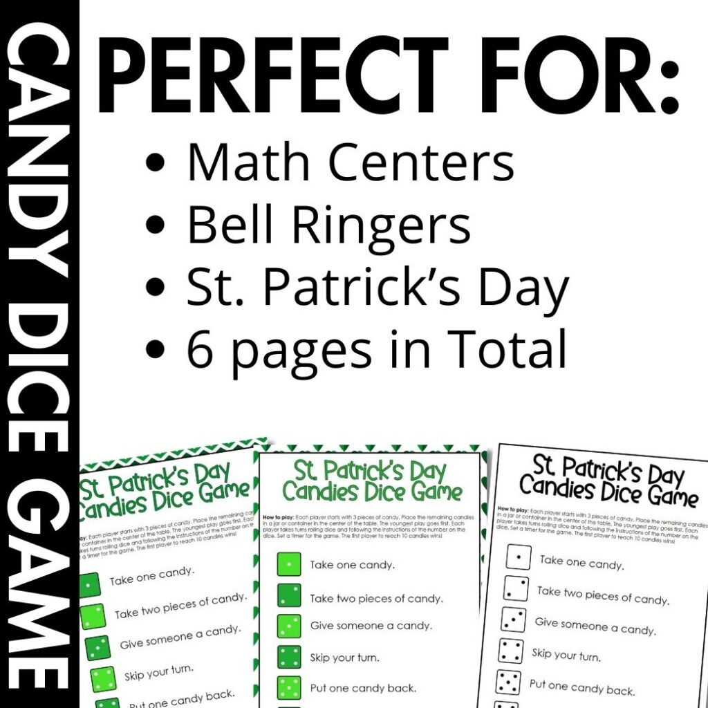 St. Patrick's Day Candy Dice Game