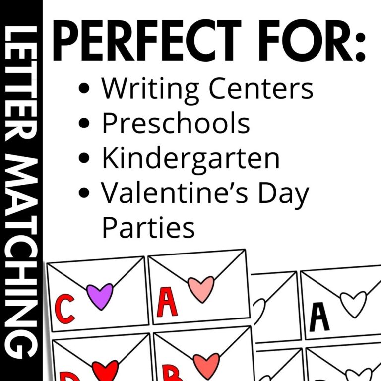 Valentine's Day Envelope Letter Matching
