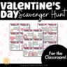 Valentine’s Scavenger Hunt Cards for the Classroom | Printable Indoor ...
