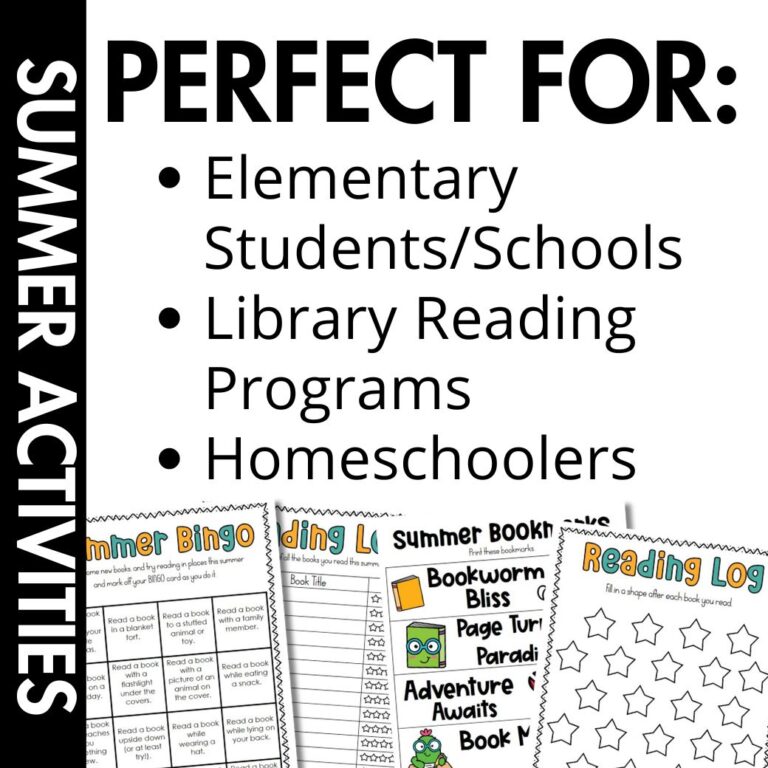 Summer Reading Log & Activities | Summer Reading Challenge | Printable ...