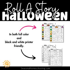 Halloween Roll A Story | Story Elements Graphic Organizer