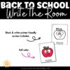 Back to School Write the Room