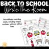 Back to School Write the Room