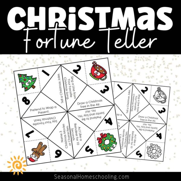 Free Christmas Fortune Teller Printable for Kids