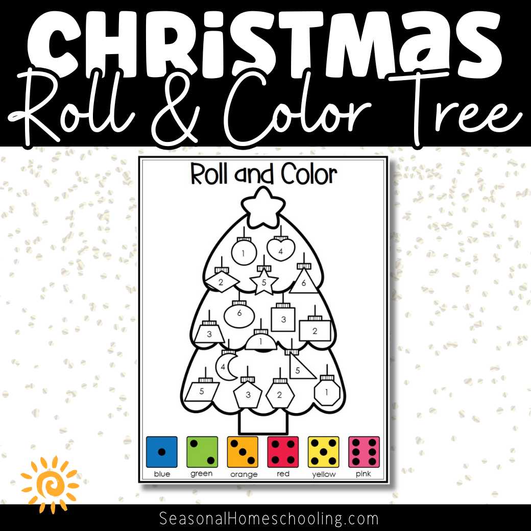 Roll and Color Christmas Tree: A Festive Freebie for Kids!
