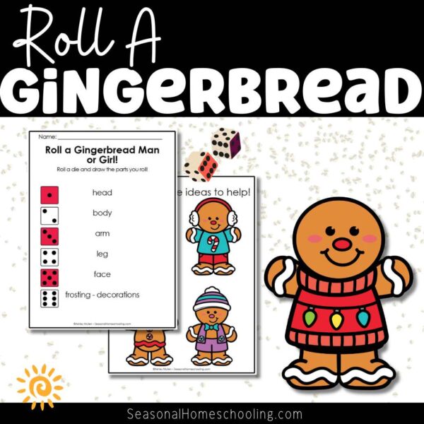 Free Roll-a-Gingerbread-Man Dice Game