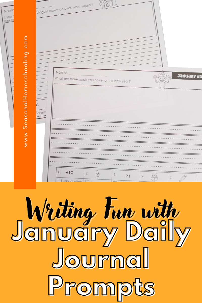 Writing Fun with January Daily Journal Prompts