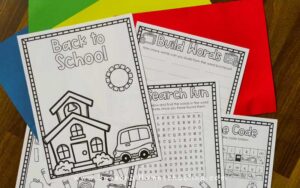 No Prep Back to School Activities to Make the First Week a Breeze