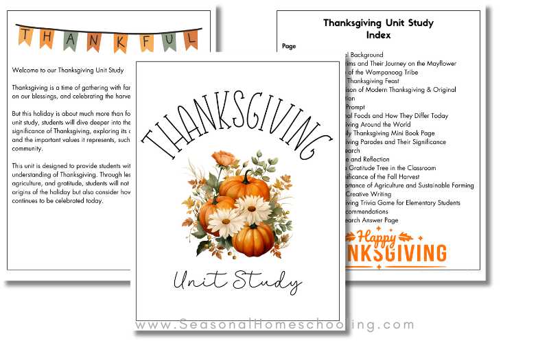 Bringing Thanksgiving to Life in the Classroom or at Home