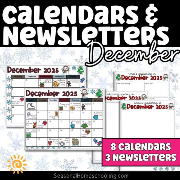 Editable December Calendars & Classroom Newsletters