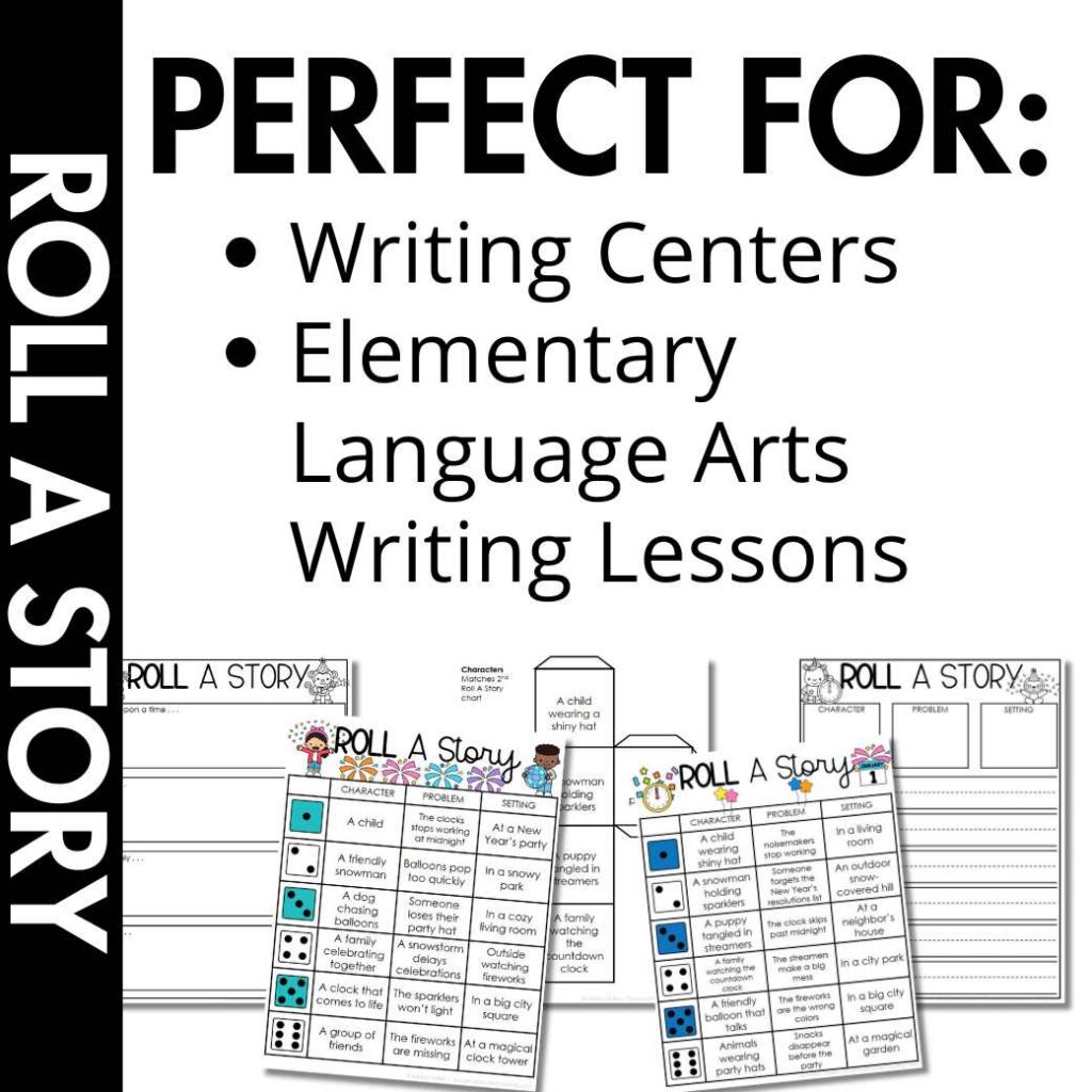 New Year's Roll A Story | Story Elements Graphic Organizer