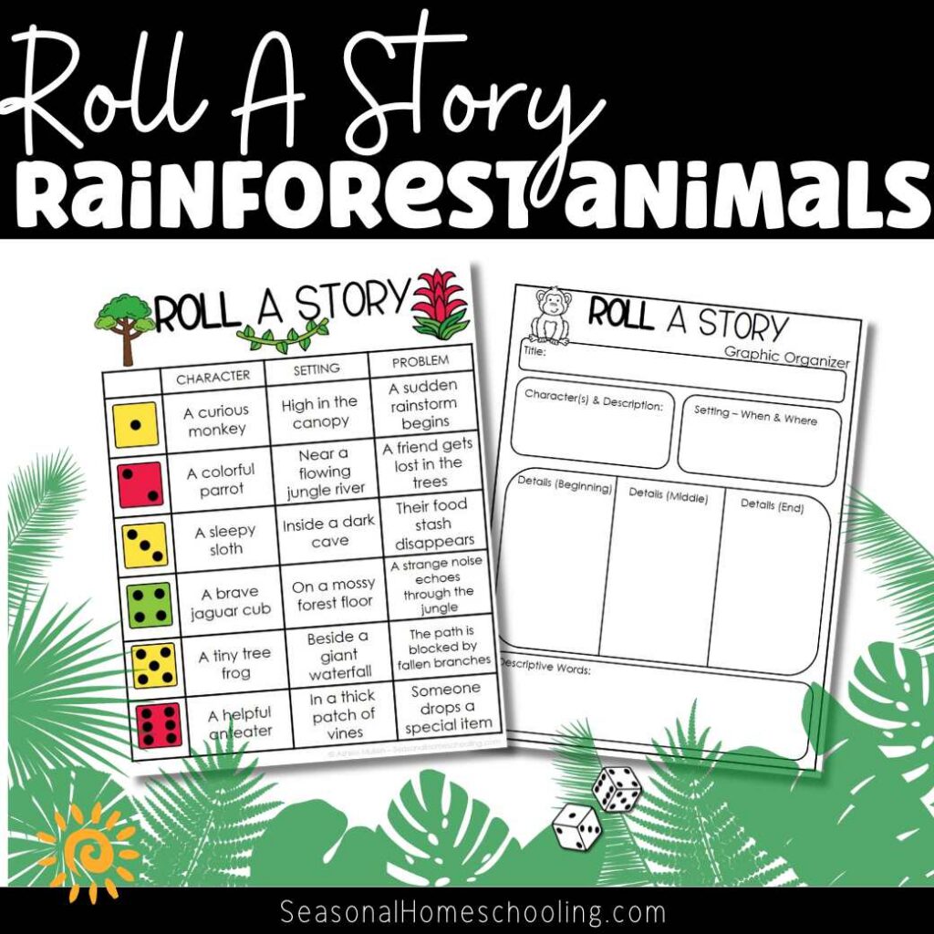 Rainforest Animals Roll A Story | Creative Writing Activity