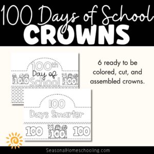 100th Day of School Crowns – Fun, Easy, Printable Craft