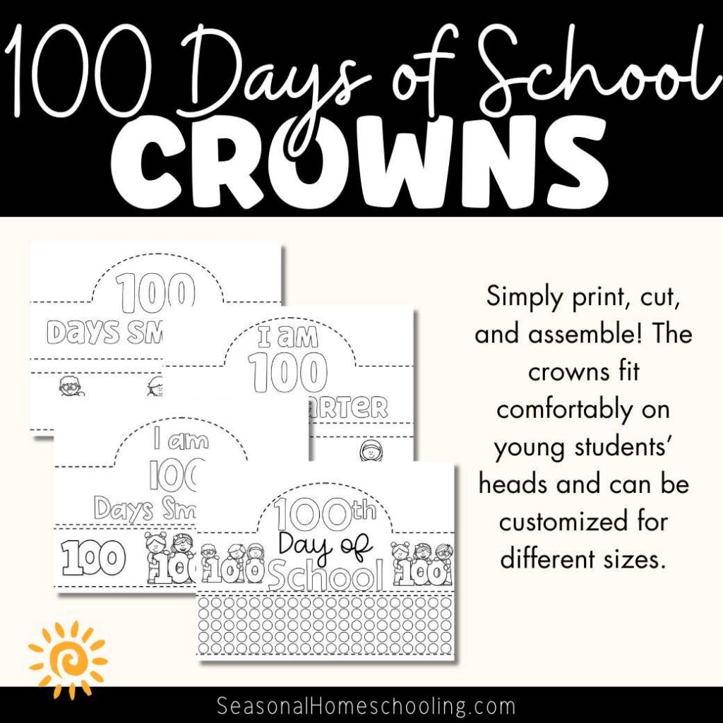 100th Day of School Crowns – Fun, Easy, Printable Craft