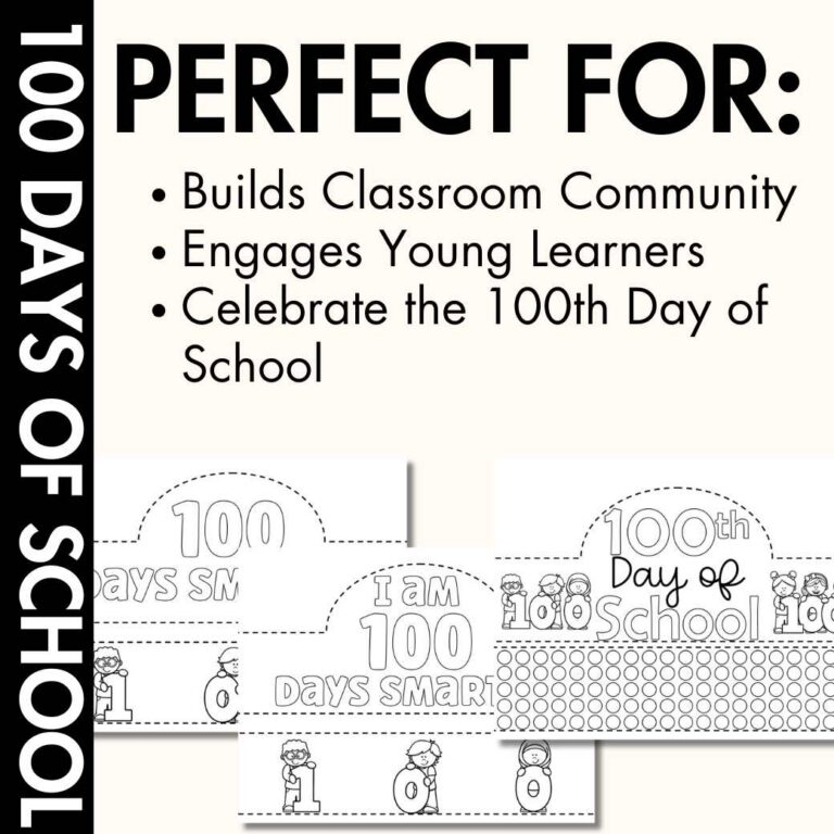 100th Day of School Crowns – Fun, Easy, Printable Craft