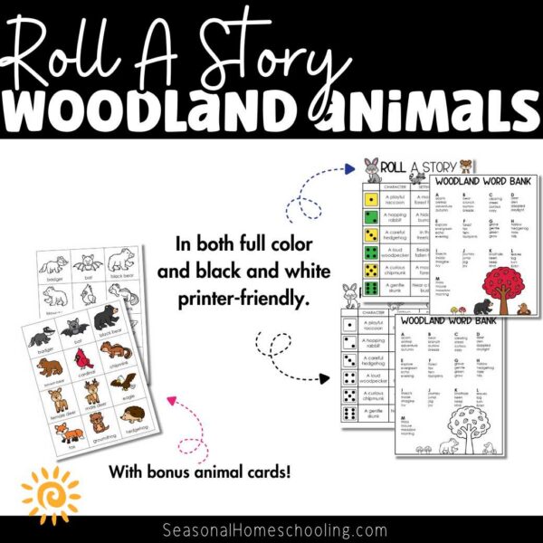 Woodland Animal Roll A Story | Creative Writing Activity