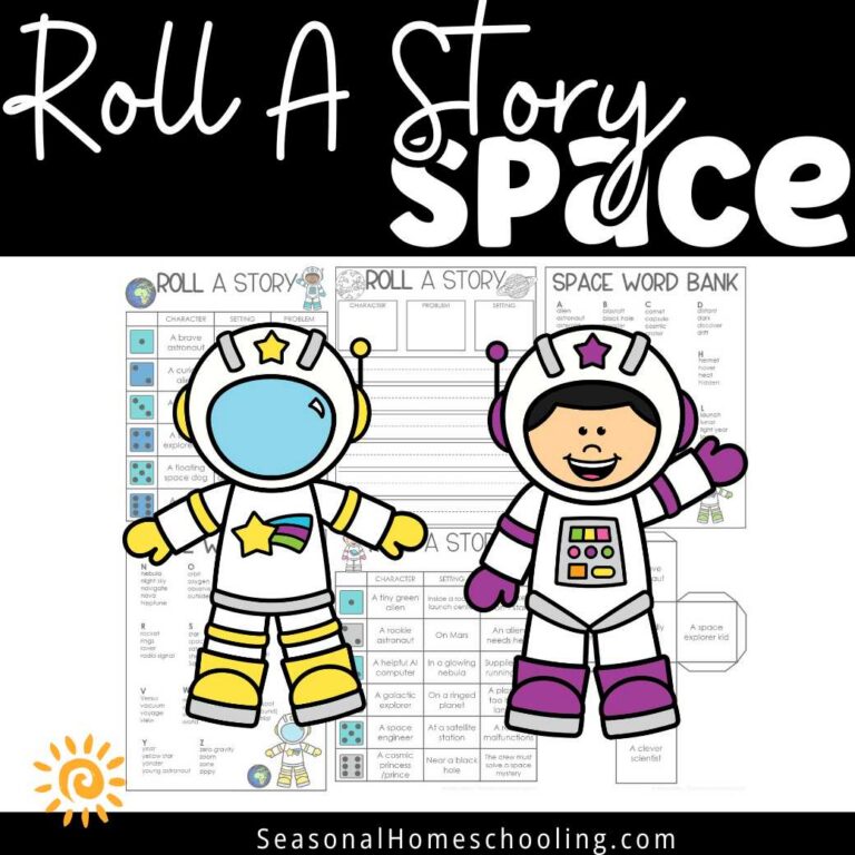 Space Roll a Story | Creative Writing Roll and Write Activity