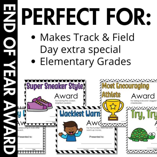 Editable Track & Field Day Awards | Fun Printable